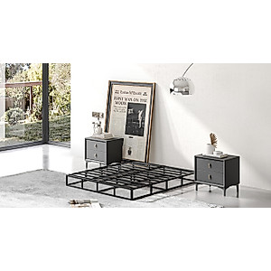 JWIFSEF Queen-Box-Spring 7 inch,Box Spring for Queen Bed,Easy Assembly Box Spring Queen, Metal Sturdy Heavy Duty,with Fabric Cover,Mattress Foundation,No Squeaky,3500lbs Max Weight Capacity