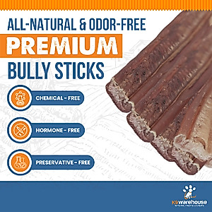 K9warehouse Braided Bully Sticks for Dogs - 12 inch (3 Count)