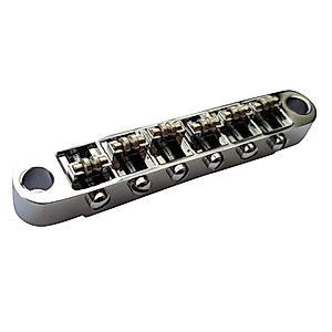 Tune-O-Matic Bridge w/Roller Saddles for Epiphone Les Paul, SG, ES, Dot, Chrome Color
