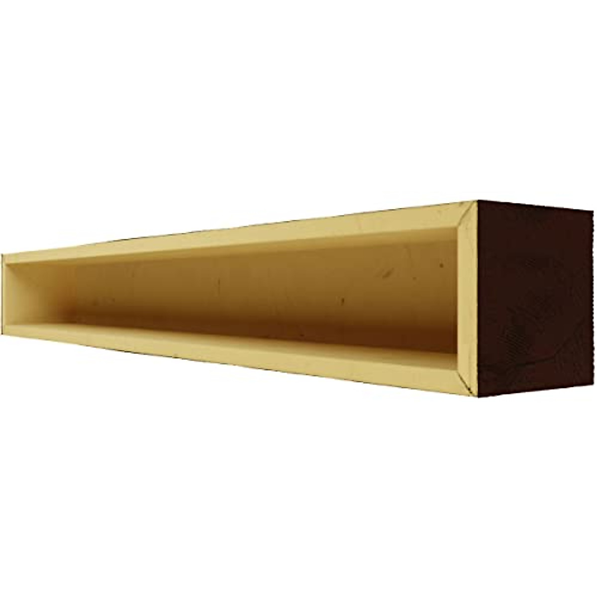 4" H x 8" D x 84" W Rough Cedar Faux Wood Fireplace Mantel, Natural Pecan