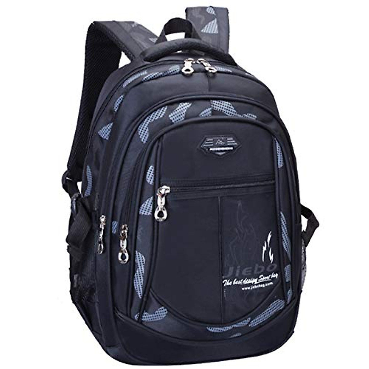 BYPTNF Backpack for Boy Student Kid Waterproof Durable Elementary Middle Casual Bookbag (C-Black)