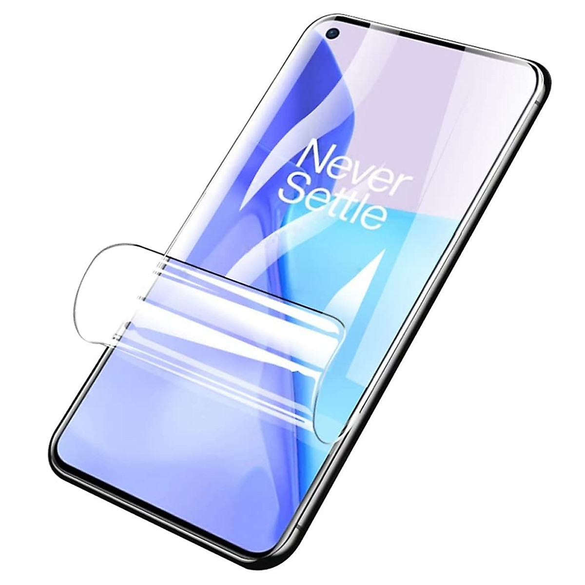 YiiLoxo Hydrogel Film Screen Protector Compatible with Oneplus 9 5G 6.55 Inch. 3D Nano-Tech Hydrogel Protective Film [Not Glass][High Sensitivity][HD Clear][Fingerprint Support]