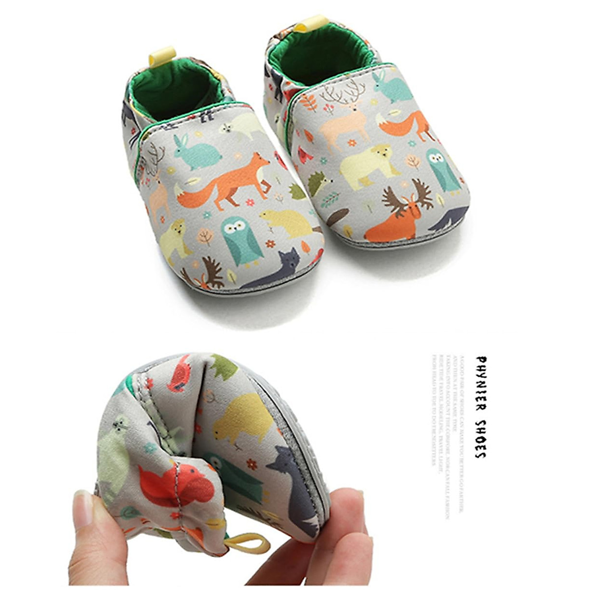 Timatego Toddler Baby Boys Girls Shoes Non Skid Slipper Sneaker Moccasins Infant First Walker House Walking Crib Shoes(6-24 Months) Baby Shoes 12-18 Months Toddler, 01 Grey Fox