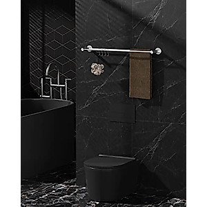 Adjustable Double Bath Towel Bar 23.6 to 42 Inch, ZUEXT Brush Nickel Finished Stainless Steel Towel Holder, Expandable Wall Mounted Towel Rail for Bathroom Kitchen Washroom,1" Tube Towel Rail Racks