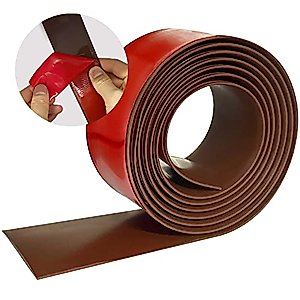6.56FT Floor Transition Strip Self Adhesive(Brown),Door Threshold Strip,Floor Trim for Wood to Tile Transition, Floor Repair, Gap Coverings