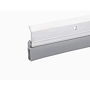 Heavy Duty Silver Triple Seal Door Sweep for Gaps up to 1" Made in USA V-62T (4 FT (48") Long)