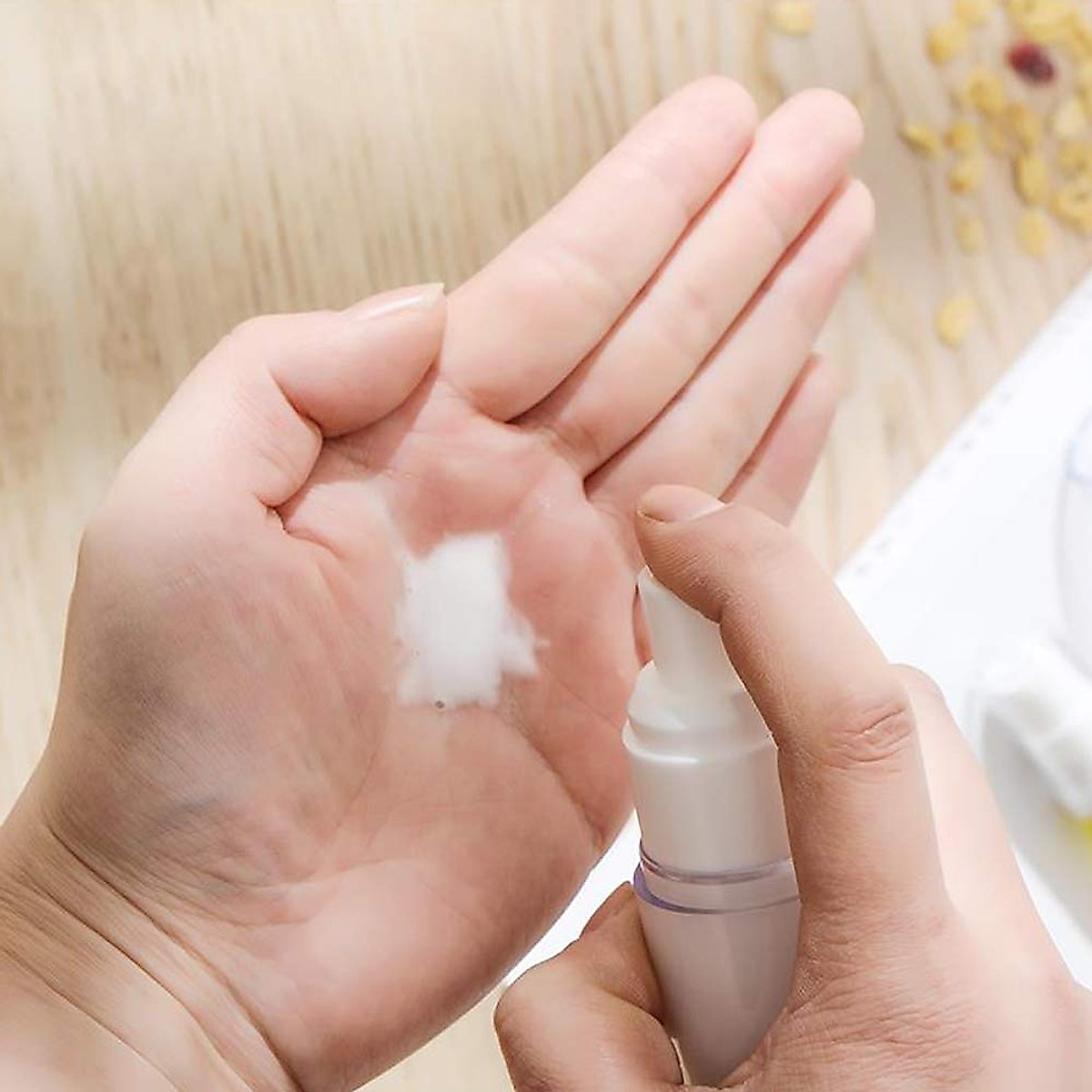 ericotry 12Pcs Empty Clear Portable Refillable Plastic Airless Vacuum Pump Bottles Travel Make-up Container Cream Lotion Sample Packing Toiletries Liquid Storage Container Vial Jars(5ml/0.17oz)