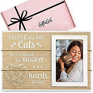 GIFTAGIRL Cat Gifts for Cat Lovers - Crazy Cat Lady Gifts or Cat Themed Gifts Like our Cat Frame, are Great Cat Lover Gifts for Women and Funny Cat Stuff for Cat Lovers. Lovely Cat Mom decor Presents…