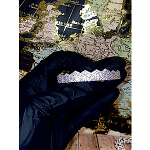 Shop-iGold 14k 1.2 Ct CZ Set 8 Teeth Joker White Grillz for Mouth Top Bottom Hip Hop Teeth Grills for Teeth Mouth Grillz for Mouth Top Bottom Set Barik (Silver)