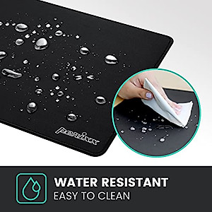 Perixx DX-1000XL Waterproof Gaming Mouse Pad with Stitched Edge - Non-Slip Rubber Base Design for Laptop or Desktop Computer - XL Size 15.75 x 12.6 x 0.12 Inches, black