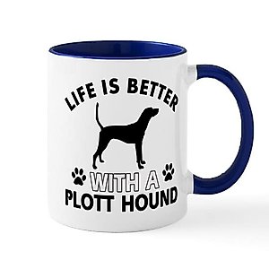 CafePress Life Is Better With Plott Hound Mug Ceramic Coffee Mug, Tea Cup 11 oz