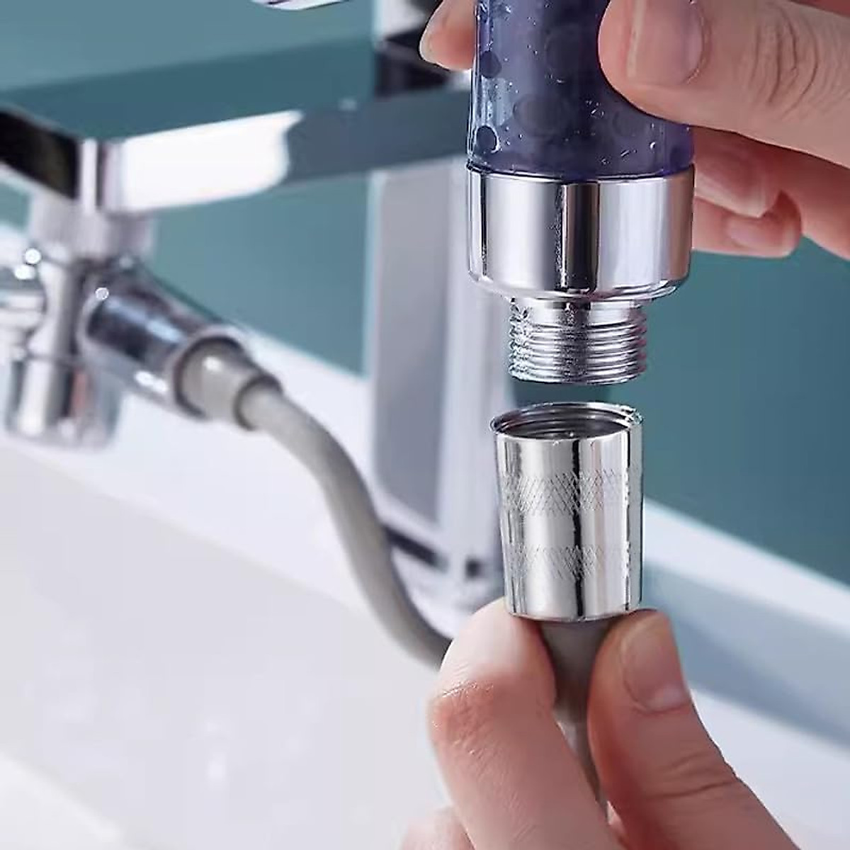 SHIDXIB 2Pcs 1.5 m ABS Telephone Line Style Spring Flexible Shower Hose Water Plumbing Toilet Bidet Sprayer Connect Pipe