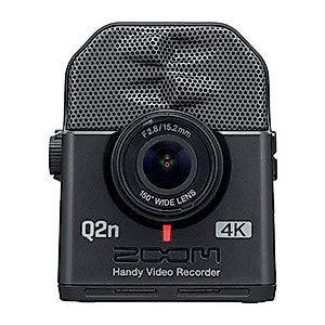 Zoom Q2n-4K Handy Video Recorder, 4K/30P Ultra High Definition Video, Compact Size, Stereo Microphones, Wide Angle Lens, for Recording Music, Video, YouTube Videos, Livestreaming