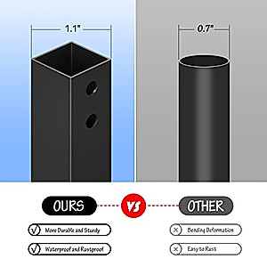 SunyesYo Firewood Rack Outdoor 4ft with Waterproof Cover - Heavy Duty Log Rack Indoor Holder, Upgraded Adjustable Fire Wood Racks, Storage Organizer Stand Tool for Fireplace, Black