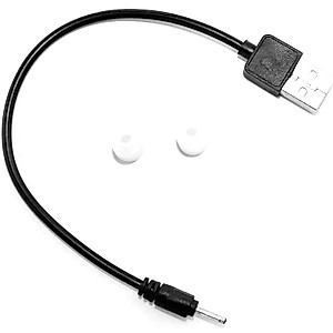 NENRENT Replacement DC Charging Cable - USB Charging Cord S570 Bluetooth Earbud Earpiece with 2 Ear Tip