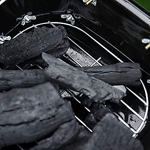 Outsunny 14'' Iron Tabletop Charcoal Grill with Portable Anti-Scalding Handle Design, Folding Legs for Outdoor BBQ for Poolside, Backyard, Garden