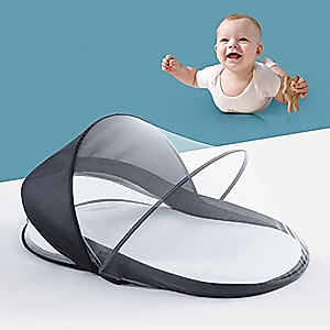 Sporary Baby Travel Portable Baby Pod - Folding Mini Crib with Mosquito Net Lightweight Washable Foldable