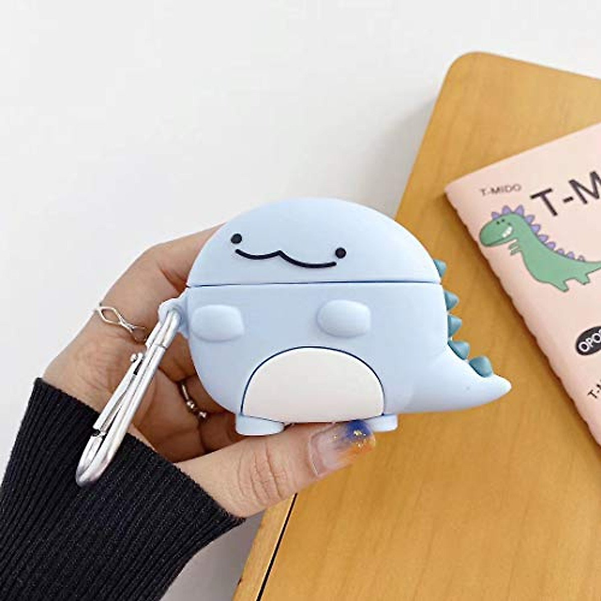 Gtinna for AirPods Pro Case(2019),3D Funny Cartoon Cute Cool Design AirPods Pro Case,Accessories Carabiner Protective Fashion Character Skin Soft Silicone Cover for Apple AirPods Pro (Dragon)