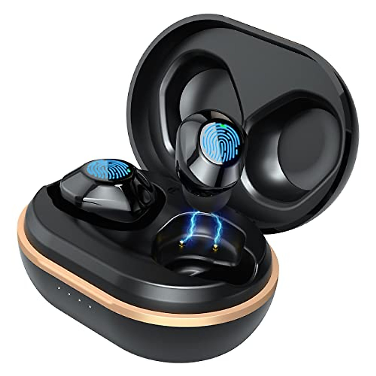 Active Noise Cancelling Wireless Earbuds Picun v5.0 Bluetooth Headphones Touch Control Premium Hifi Stereo in-Ear Wireless Headphones with HD Mic, IPX5 Waterproof, Mono/Twin Mode for Sport Workout Gym