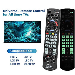 Gvirtue Universal Remote Control for Sony TV Remote, Replacement for All Sony LED OLED LCD Bravia 3D HDTV 4K 8K UHD HDR Android Google Smart TV, with Netflix, You Tube Button and Learning Function