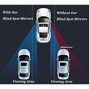 OBTANIM 4 Pack Blind Spot Car Mirror 2 Inch Angle Adjustable HD Glass Round Side Rear View Convex Accessories with Frame for Car SUV Trucks Motorcycles