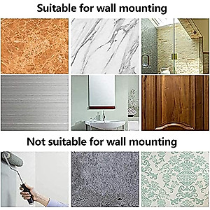 M MINCYCLE Shower Caddy Bathroom Organizer, Wall Mount Shower Organizer with Hooks,Adhesive Shower Rack No Drilling,Rustproof Shower Shelves for Bathroom Storage Black 2 Pack