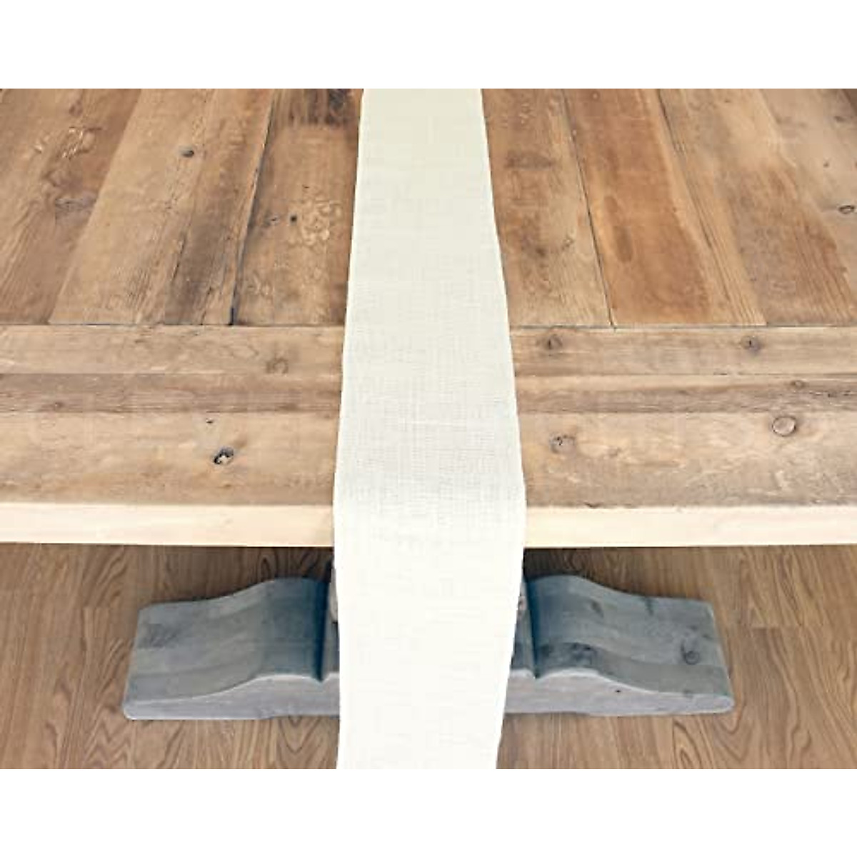 CleverDelights 6" Ivory Burlap Roll - Finished Edges - 10 Yards - Jute Burlap Fabric