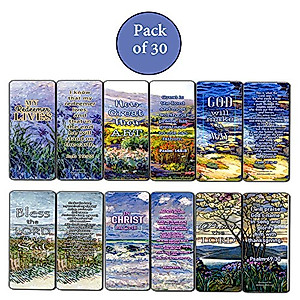 Christian Bookmarks Cards - in Christ Alone (30-Pack) - Gift Ideas for Sunday School, Youth Group, Church Camp, Bible Study - Easter Day, Thanksgiving, Christmas - Prayer Cards - War Room Decor