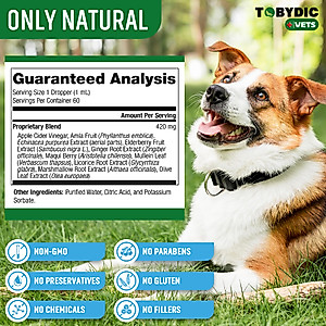 Natural Dog Cough Medicine & Antibiotic for Cats Respiratory Infection - Sneezing Relief & Kennel Cough Treatment - Trachea Collapse & Pet Asthma Support - Made in USA