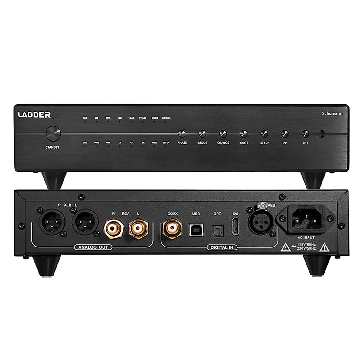 Ladder Schumann DAC HiFi USB DSP Coaxial Opt AES Resolution Audio Decoder