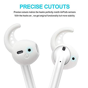 Ear Hooks [8 pairs] Covers for Apple AirPods 1 & 2 or iPhone Wired Headphones, Earphones, Earbuds