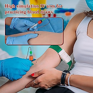 SimCoach Intravenous Practice Arm, Phlebotomy Practice Kit, IV Venipuncture Training Arm for Injection and Infusion, Medical EducationTraining Model