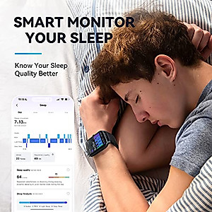 Smart Watch for Men(Answer/Make Call),Alexa Built-in,1.8"Fitness Tracker with Heart Rate Sleep SpO2 Monitor,100+Sport Mode,5ATM Waterproof,Activity Trackers and Smartwatches for iOS and Android Phones