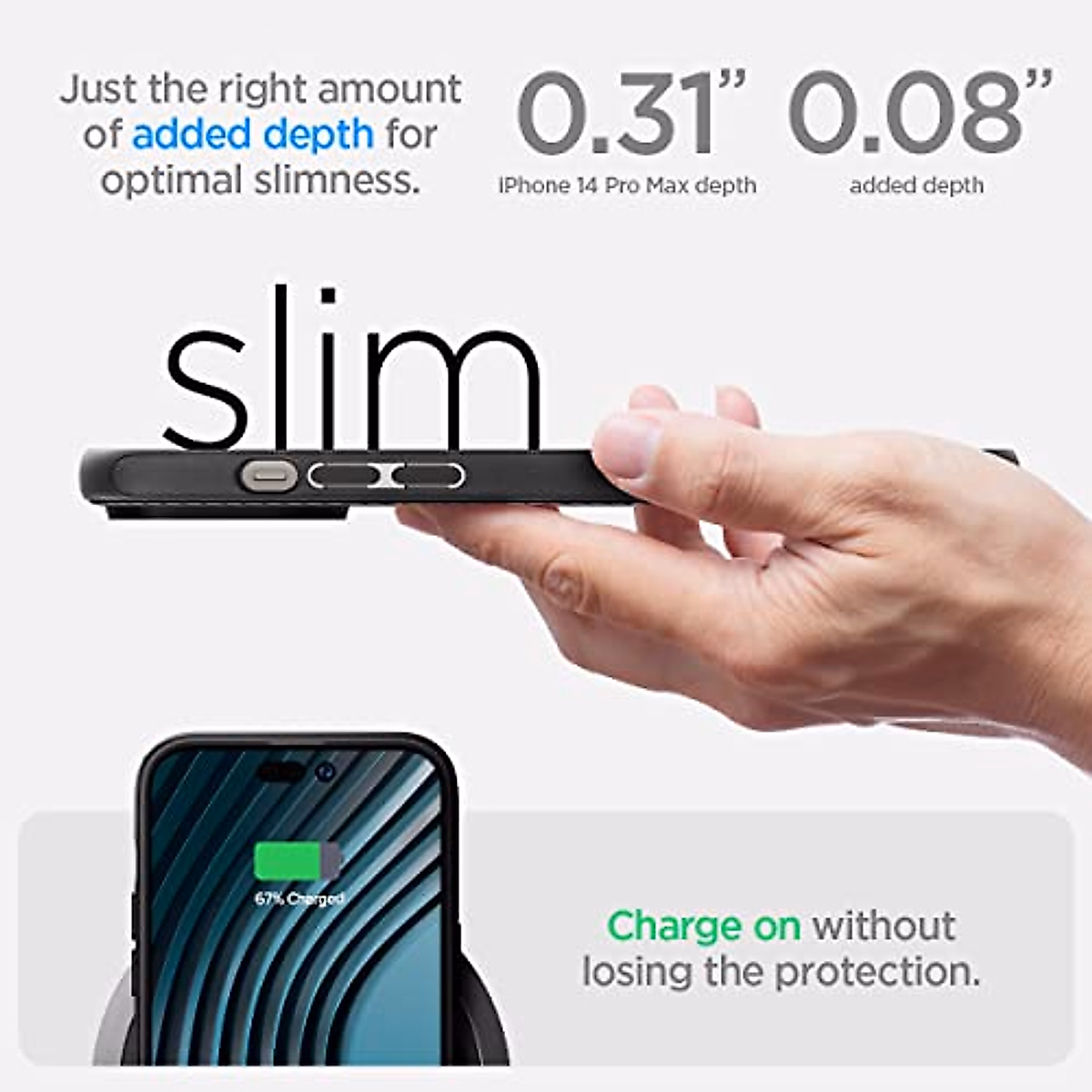 Spigen Mag Armor MagFit Bumper Case for iPhone 14 Pro Max (2022) - Matte Black, Compatible with MagSafe