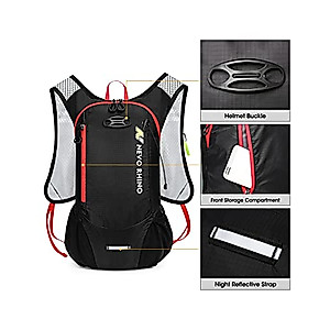 Lightweight Hydration Backpack, Running Backpack with 2L Water Bladder, Hydro Water Daypack for Cycling Hiking Rave for Men Women