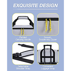 BAGSMART Gym Bag for Women Men, 36L Small Sports Bag With Shoe Bag, Lightweight Weekender Carry On Duffel Bag, Water Resistant Workout Duffel Bags for Traveling - Gray