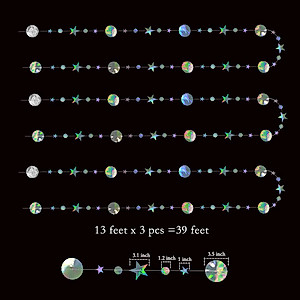 Twinkle Little Star Garlands Iridescent Party Supplies Holographic Hanging Stars Streamer Euphoria Birthday Decorations Circle dot Streamer Banner Backdrop Ramadan EID Graduation Disco Party Supplies