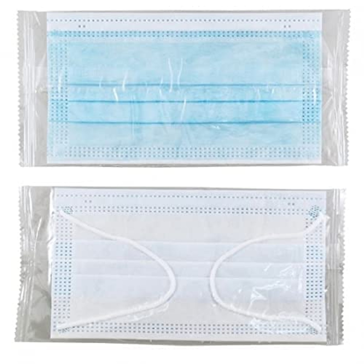 ProCure Disposable 3 Ply Face Masks, 50 Count - Individually Wrapped - Comfortable Elastic Earloops - Glass Free Filter - Latex Free - Non Woven - Filters Dust, Pollen