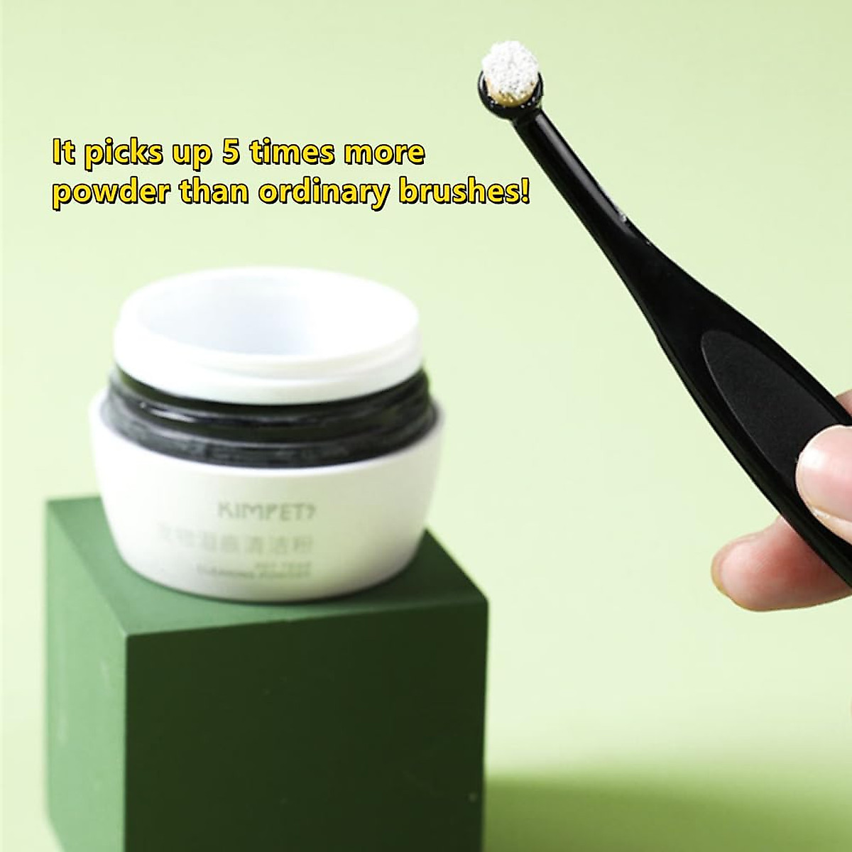 Pro Applicator Brush for Pets, 4 Pcs Tear Stain Remover with Washable Superfine Fiber Long Tapered Bristles for Safe Application