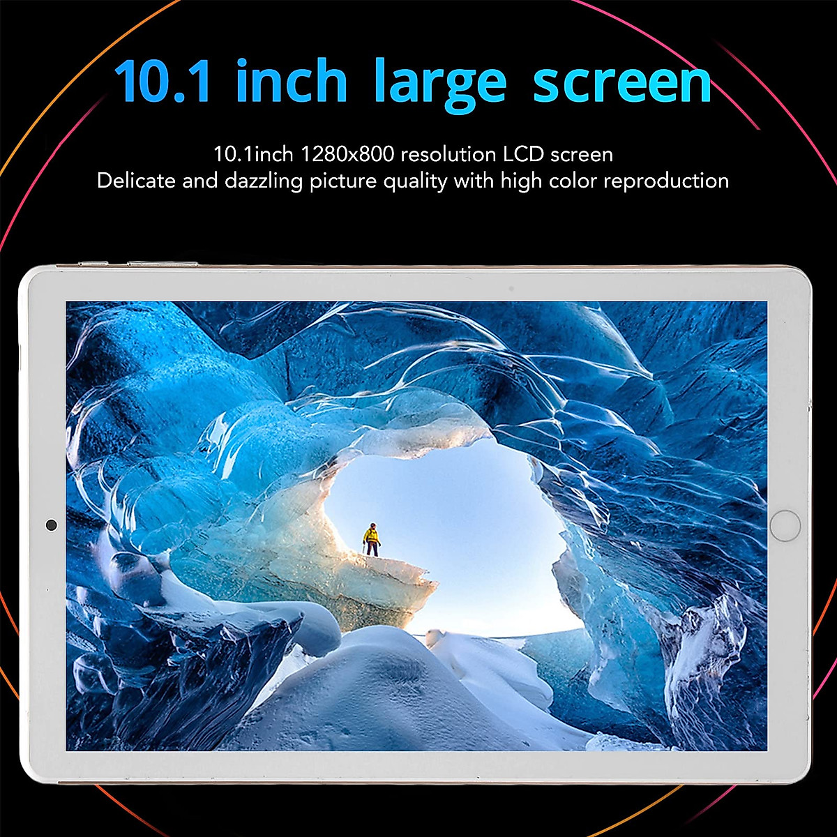 10.1 Inch Tablet Android Tablet, 3G Calling Tablet, Quad Core Processor, 4G RAM 64G ROM, HD LCD Touch Screen, 2MP+5MP Dual Camera, WiFi, Bluetooth4.0, 5500mAh Battery