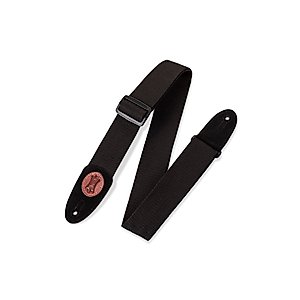 Levy's Leathers MSSC8-BLK Signature Series Cotton Guitar Strap, Black