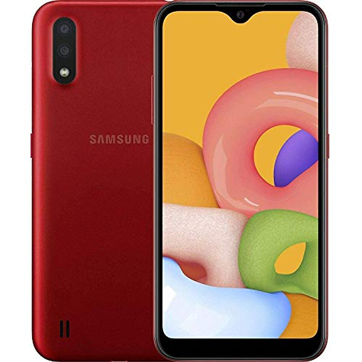 Samsung Galaxy A01 (A015M), 4G LTE, International Version (No US Warranty), 16GB, Red - GSM Unlocked