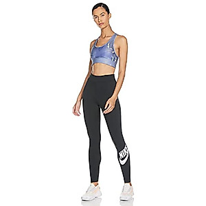 Nike Sportswear Essential Women's High-Waisted Leggings (Medium, Black/White)