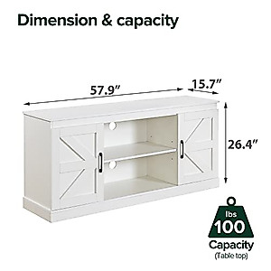 Zinus Wade TV Stand, White