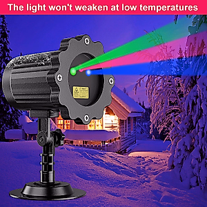 Laser Christmas Projector Lights Outdoor, Christmas Decorations Stars Light Show, Holiday Projector Decorations for House/Garden/Party