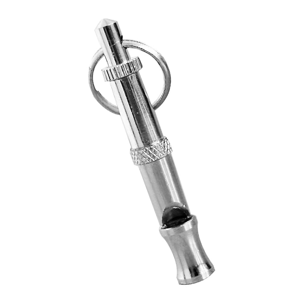 LNYMZD Silver Pets Whistle Adjustable Pet Training Sound Control Stainless Steel Puppy Bark Whistles with Suspendable Key Chain Dogs Training and Behavior Aids