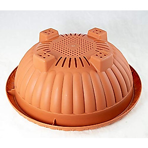 Calibonsai Japanese Plastic Bonsai Training Pot Home Garden Planter 13 inches x 13 inches x 5 inches - Orange