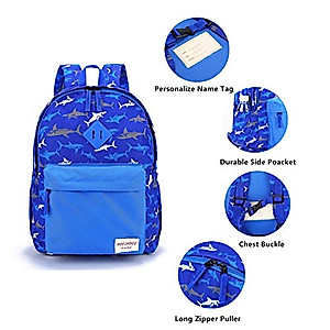 Preschool Backpack Little Kid Toddler Kindergarten School Backpacks for Boys and Girls with Chest Strap (Shark)