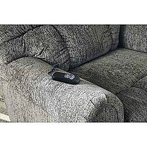 Signature Design by Ashley Ernestine Power Lift Adjustable Oversized Recliner for Elderly, Gray