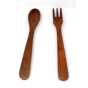 Lipper International Cherry Finished Salad Servers, 12" Long, One Pair